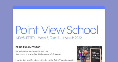 Point View School | Smore Newsletters