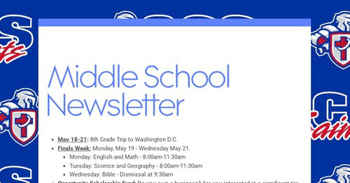 Middle School Newsletter