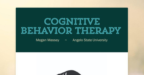 Cognitive Behavior Therapy | Smore Newsletters