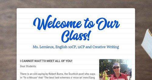 Welcome to Our Class! | Smore Newsletters