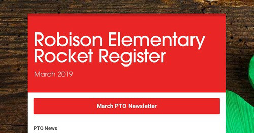 Robison Elementary Rocket Register | Smore Newsletters for Education