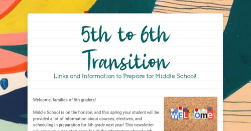 5th to 6th Transition