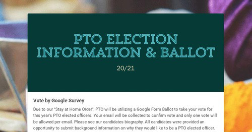 PTO Election Information & Ballot | Smore Newsletters for Business