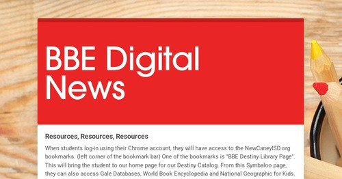 BBE Digital News | Smore Newsletters