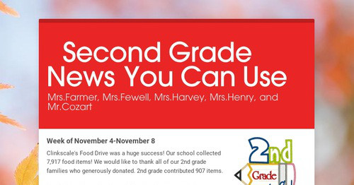 Second Grade News You Can Use | Smore Newsletters