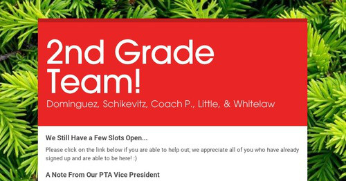 2nd Grade Team! | Smore Newsletters