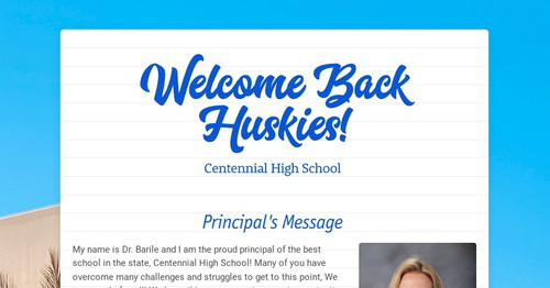 Welcome Back Huskies!