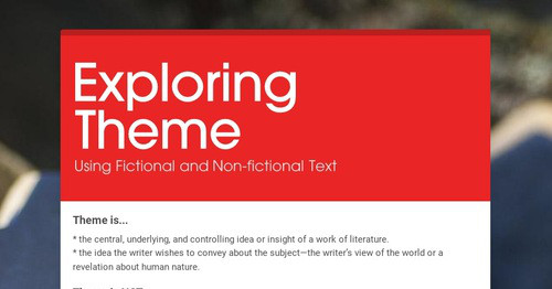 Exploring Theme | Smore Newsletters