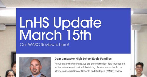 LnHS Update March 15th