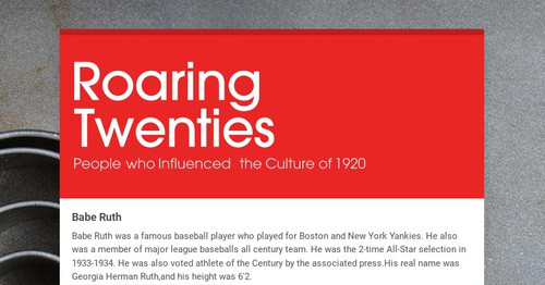 Roaring Twenties | Smore Newsletters for Education