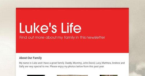Luke's Life | Smore Newsletters for Education