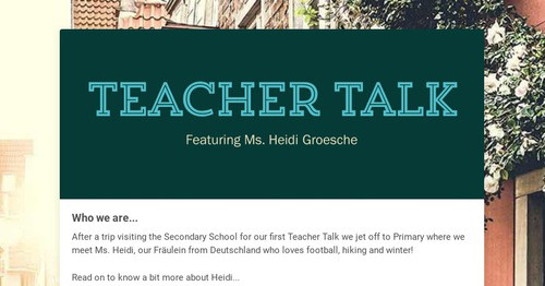 Teacher Talk | Smore Newsletters