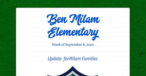 Ben Milam Elementary | Smore Newsletters