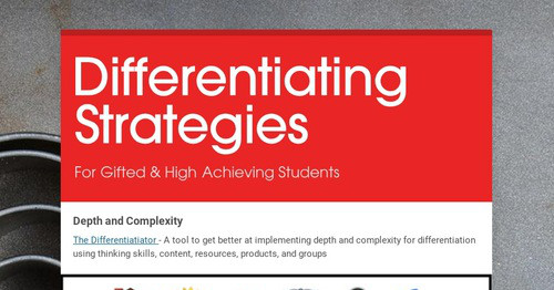 Differentiating Strategies | Smore Newsletters for Education Differentiating Strategies | Smore Newsletters for Education