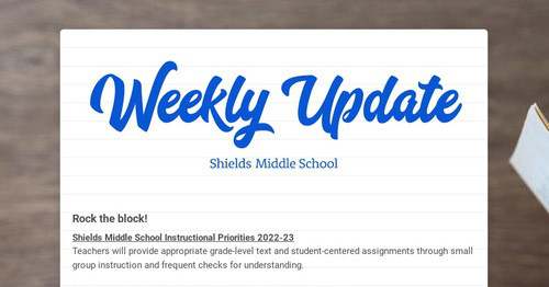 Weekly Update