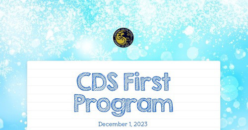 CDS First Program