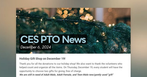 CES PTO News | Smore Newsletters for Education