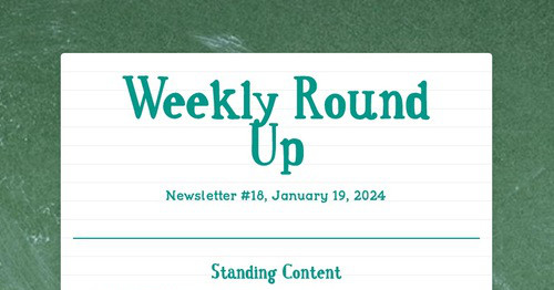 Weekly Round Up | Smore Newsletters for Education