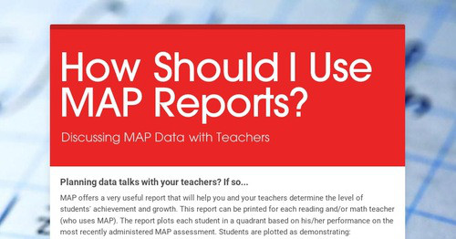 How Should I Use MAP Reports? | Smore Newsletters