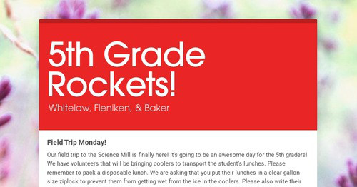 5th Grade Rockets! | Smore Newsletters