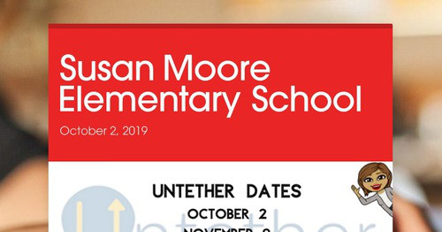 Susan Moore Elementary School | Smore Newsletters for Education