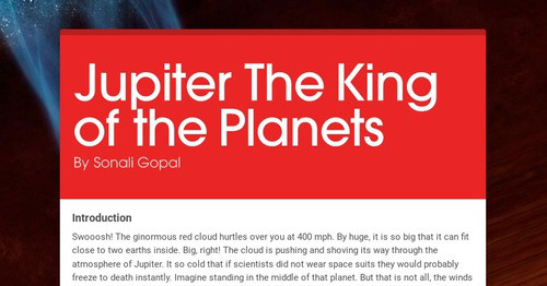 Jupiter The King of the Planets | Smore Newsletters
