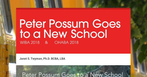 Peter Possum Goes to a New School | Smore Newsletters for Education
