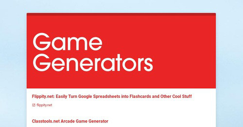 Game Generators | Smore Newsletters