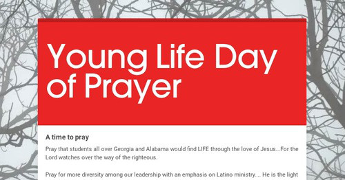 Young Life Day of Prayer | Smore Newsletters for Business