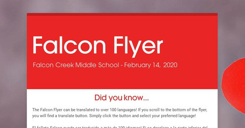 Falcon Flyer | Smore Newsletters