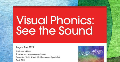 Visual Phonics: See the Sound | Smore Newsletters