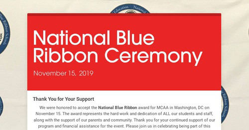 National Blue Ribbon Ceremony