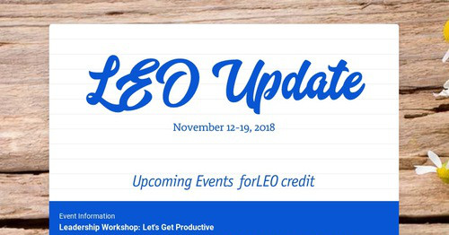 LEO Update | Smore Newsletters