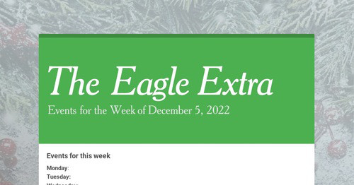 The Eagle Extra | Smore Newsletters for Education