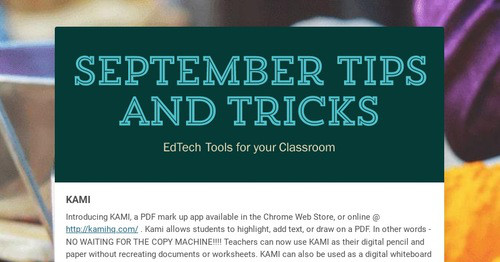 September Tips and Tricks | Smore Newsletters