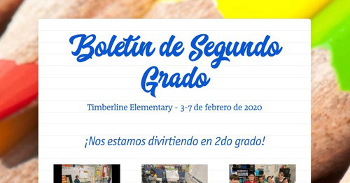 Boletín de Segundo Grado | Smore Newsletters