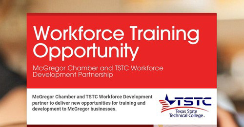 Workforce Training Opportunity | Smore Newsletters