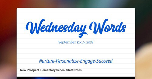Wednesday Words | Smore Newsletters for Education