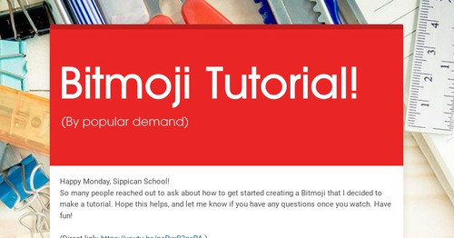Bitmoji Tutorial! | Smore Newsletters for Education