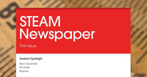 STEAM Newspaper | Smore Newsletters