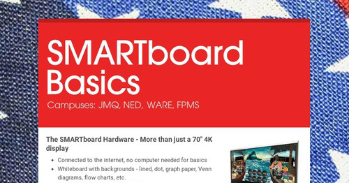 SMARTboard Basics | Smore Newsletters