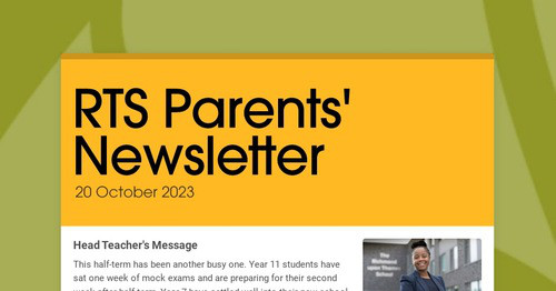 RTS Parents' Newsletter