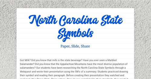 North Carolina State Symbols | Smore Newsletters for Education