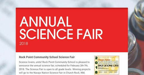 ANNUAL SCIENCE FAIR | Smore Newsletters