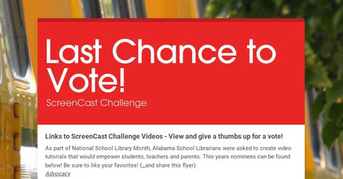 Last Chance to Vote! | Smore Newsletters