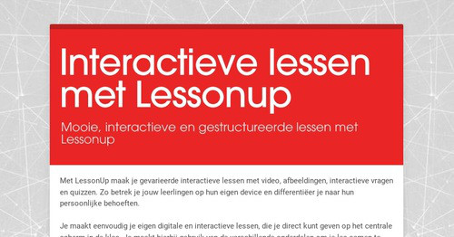 Interactieve lessen met Lessonup