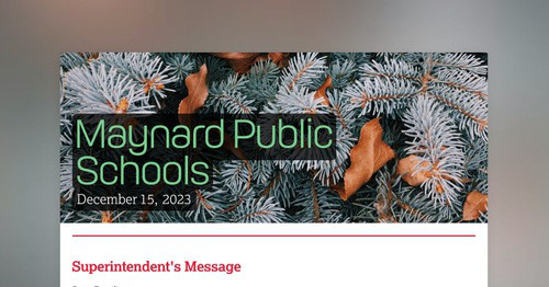 Maynard Public Schools | Smore Newsletters