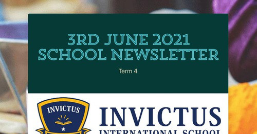 3rd June 2021 school newsletter | Smore Newsletters