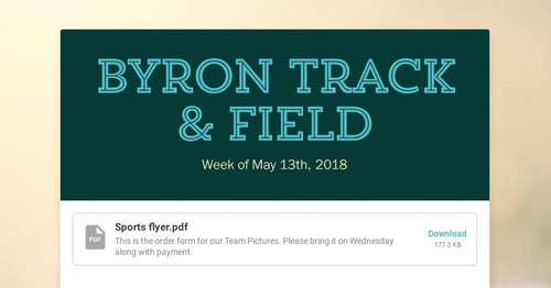 Byron Track & Field | Smore Newsletters for Education