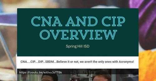 CNA and CIP Overview | Smore Newsletters